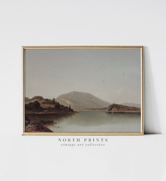 Digital Prints Vintage Landscape Print Vintage Lake View PRINTABLE ...