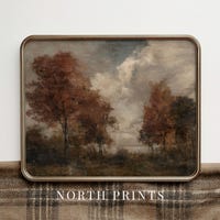 Moody Autumn Landscape Print - PRINTABLE DIGITAL DOWNLOAD - Vintage ...
