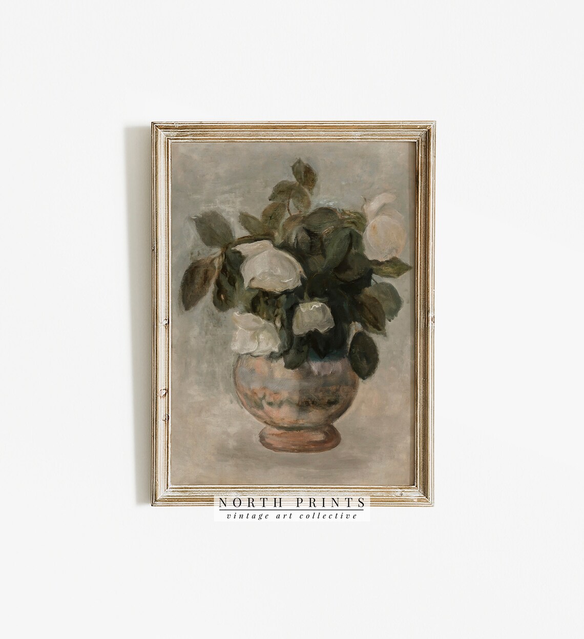 PRINTABLE Neutral Still Life Roses Painting Vintage - Etsy