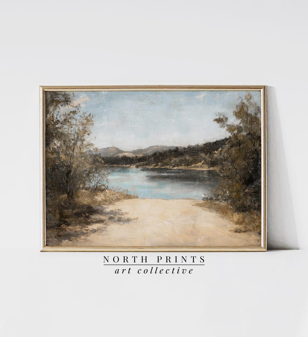 PRINTABLE Lake Landscape Wall Art Painting, Summer Cabin Wall Decor ...