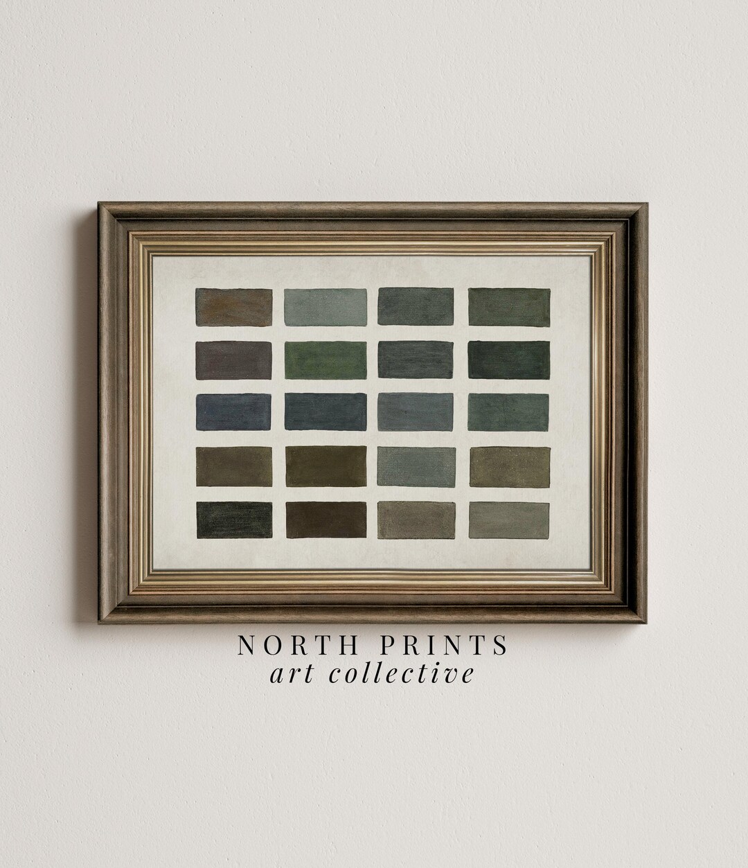 PRINTABLE Vintage Color Chart Wall Art, Vintage Kids Room Decor ...