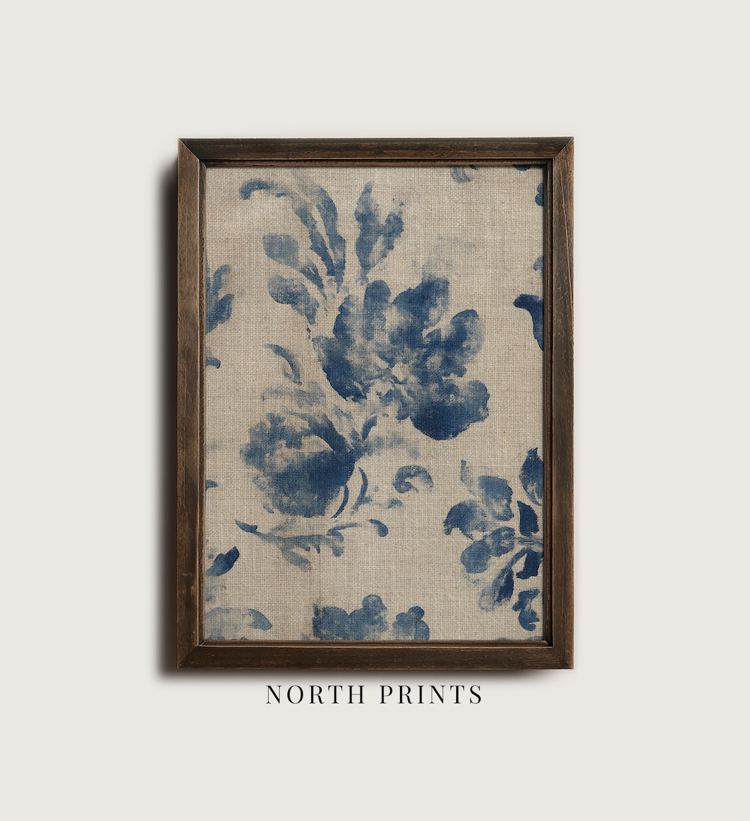 Vintage Tapestry Wall Art, Blue Heritage Textile Wall Decor, PRINTABLE ...