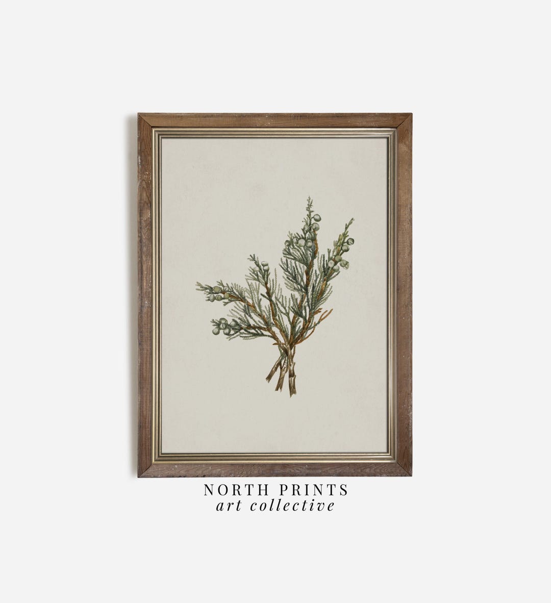 Winter Branch Art Print | Country Christmas Holiday PRINTABLE ...