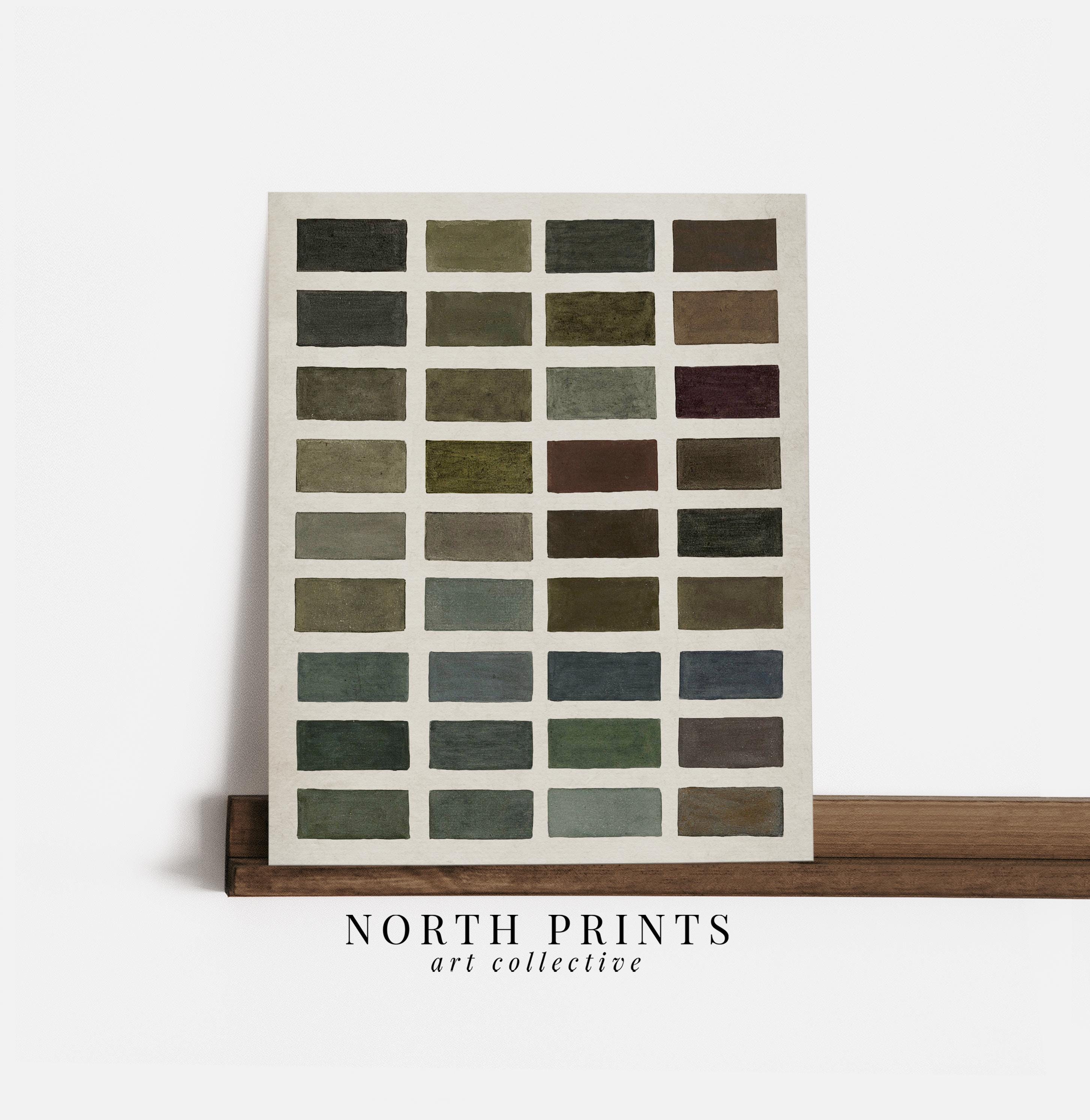 Autumn Color Chart Printable Art: Vintage Kids Room Decor (printable ...