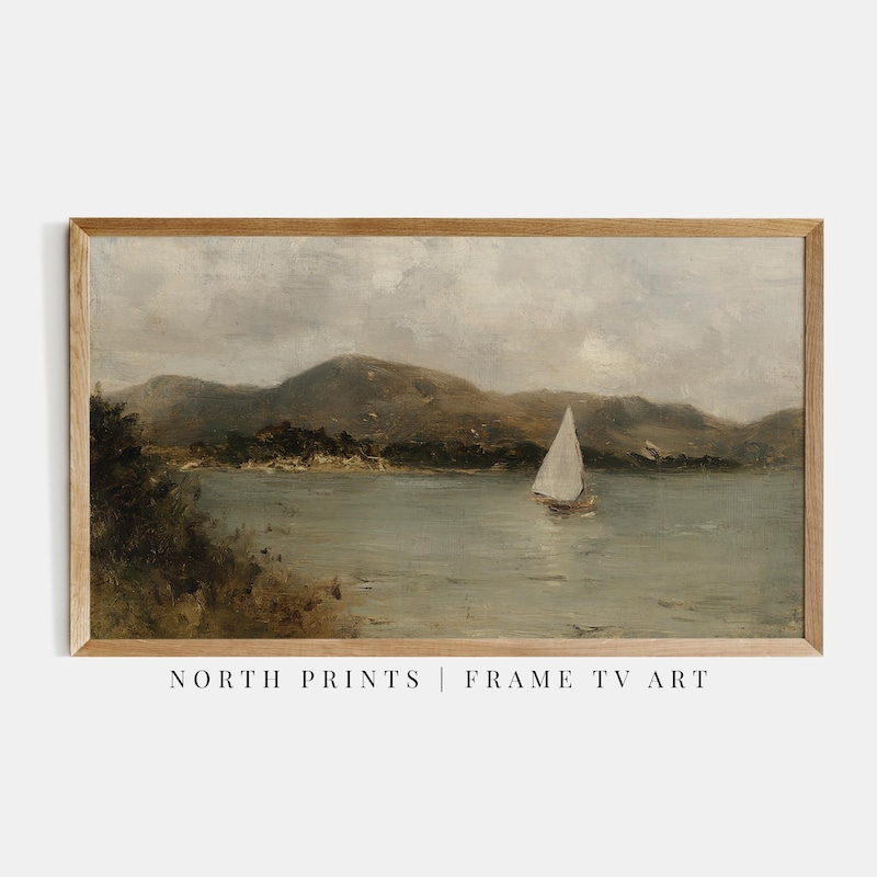 Framed River Landscape - Etsy