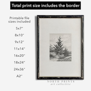 Printable Landscape Sketch Art Print Gallery SET of 8 | Neutral ...