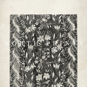 PRINTABLE Antique Neutral Botanical Pattern Art DIGITAL Downloadable ...