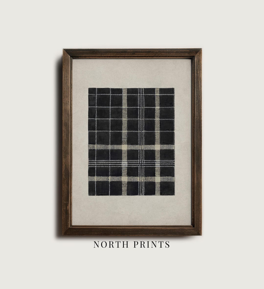 Rustic Scottish Tartan Wall Art, Vintage Plaid Print, Heritage Country ...