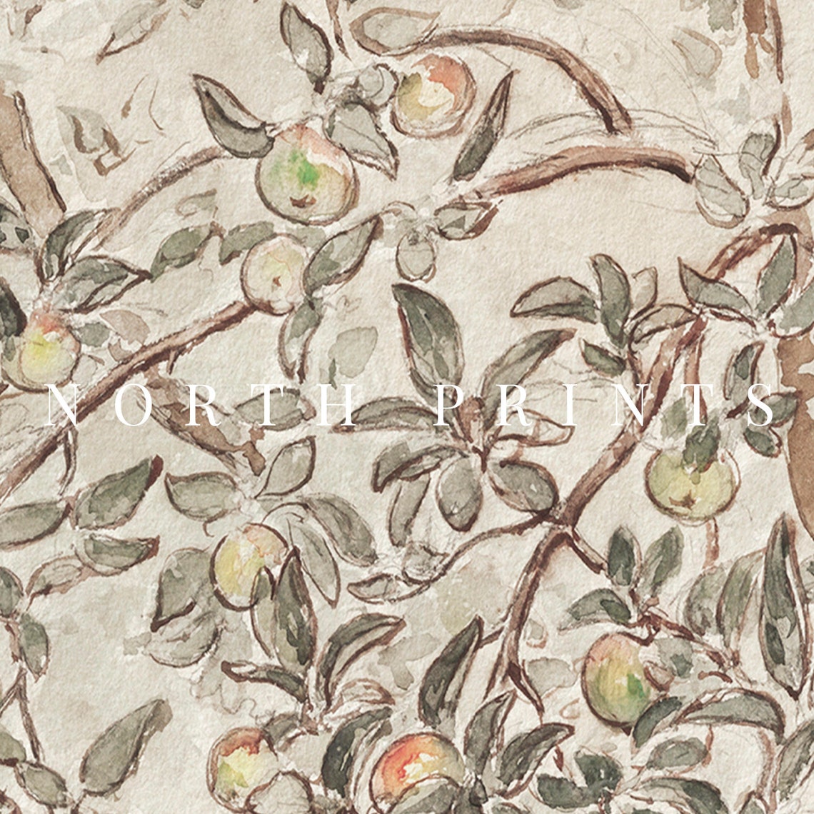 Vintage Apple Tree Print Neutral Farmhouse Wall Art - Etsy