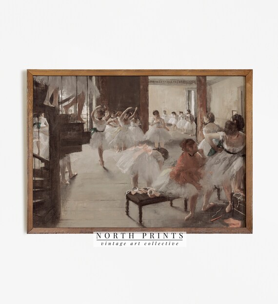 Ballerina Vintage Painting Ballet Art Print Dance Studio - Etsy