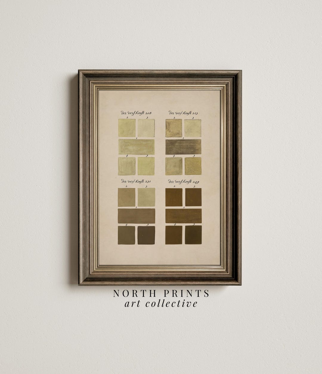 Vintage Neutral Color Chart Print: Farmhouse Nursery Wall Decor ...