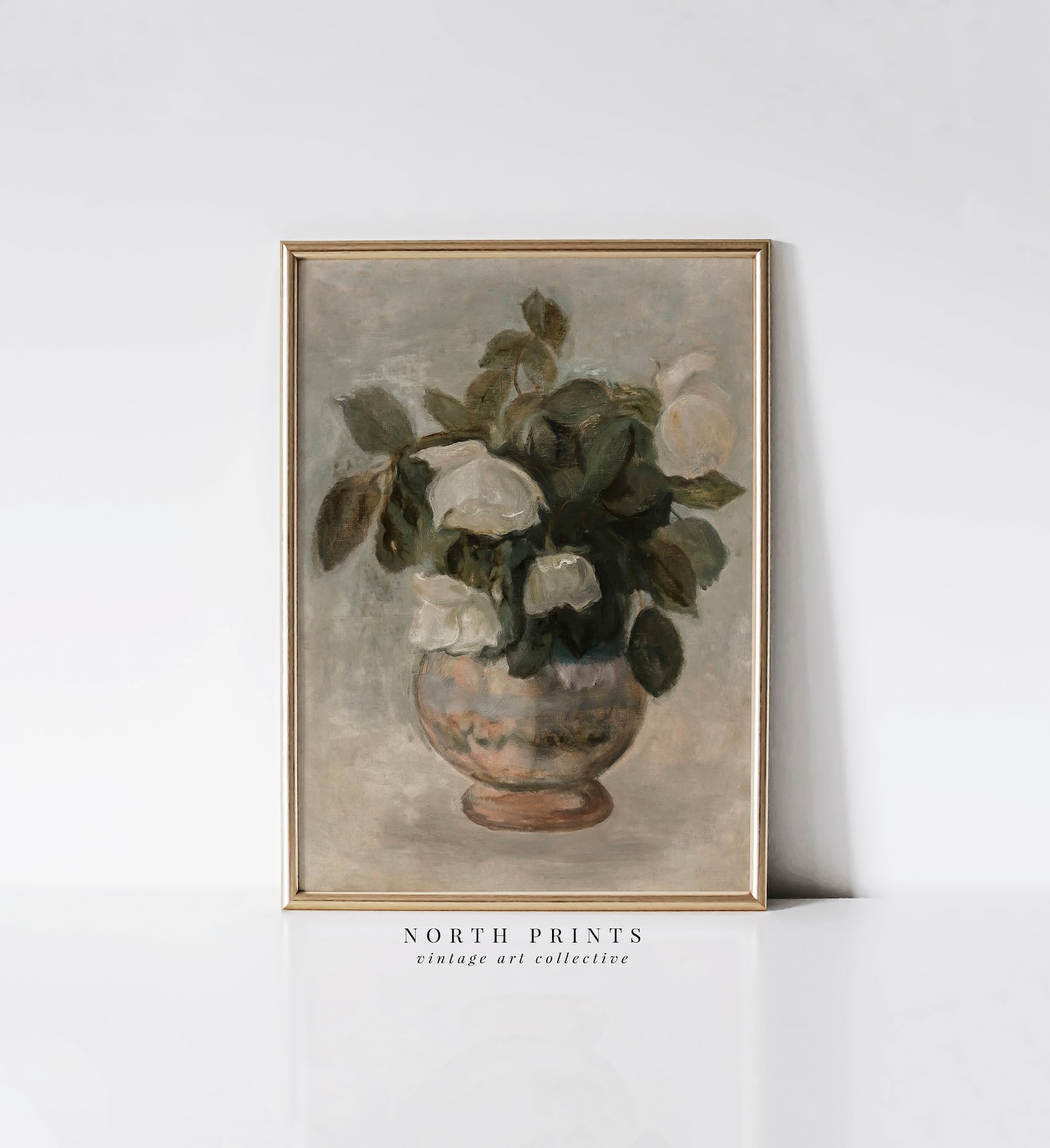 PRINTABLE Neutral Still Life Roses Painting Vintage - Etsy