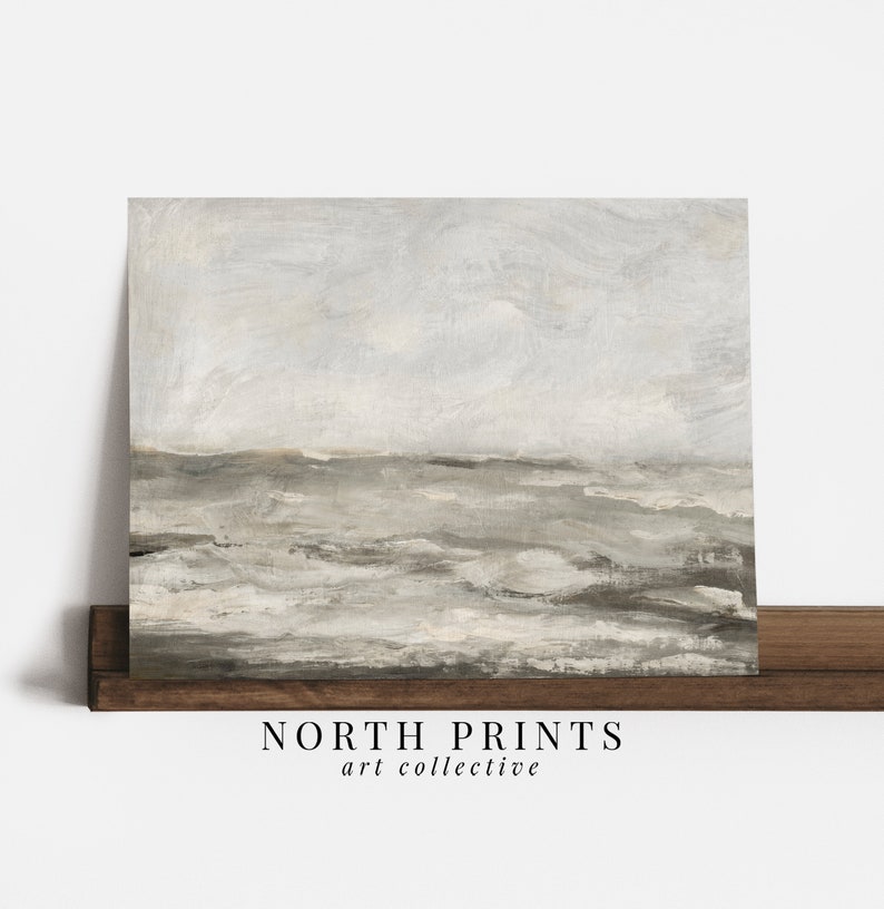 Rustic Coastal Ocean Art Print: Vintage Nautical Painting (printable ...
