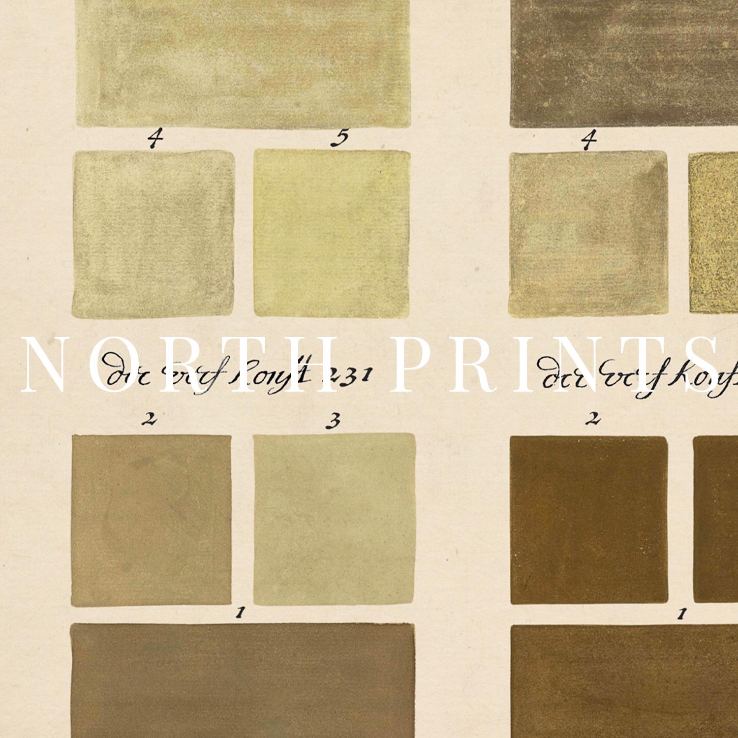 Vintage Neutral Color Chart Print: Farmhouse Nursery Wall Decor ...