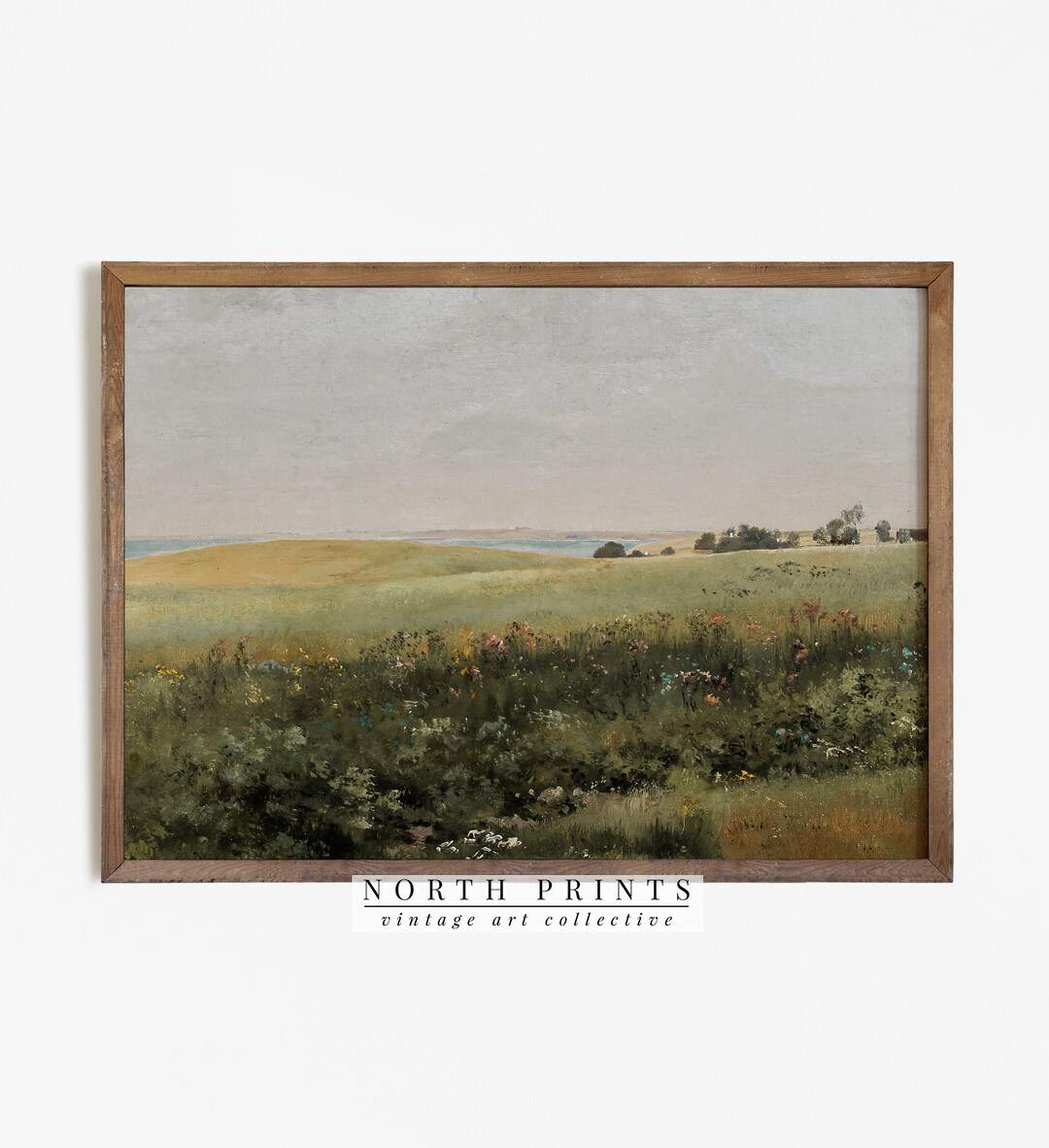 Spring Landscape Painting | Vintage Art Print | Country Farmhouse ...