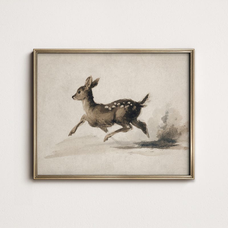 Vintage Fawn Prints - Etsy UK