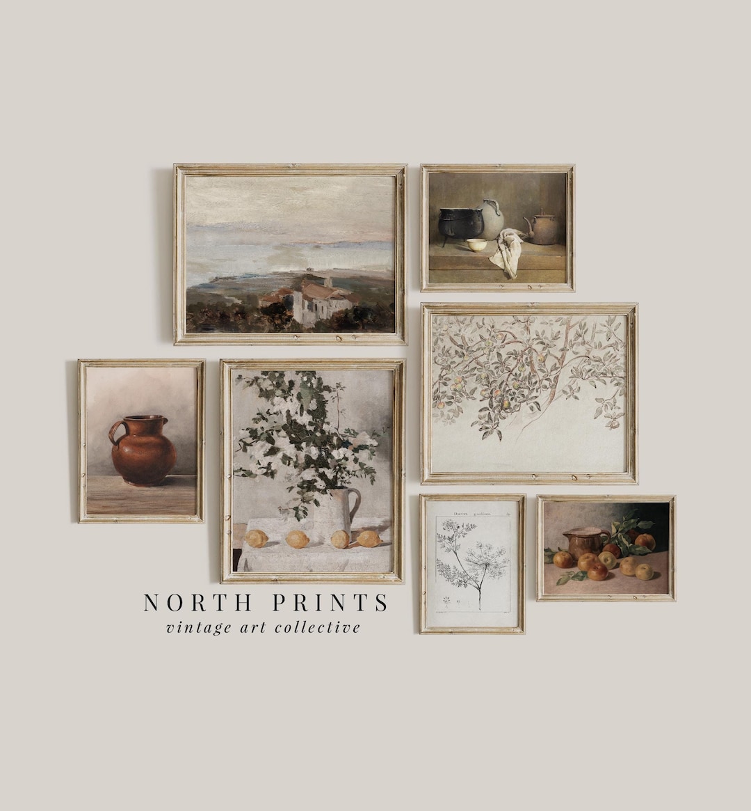 Vintage Kitchen Wall Art PRINTABLE Digital Gallery Wall Art | SET of 7 ...