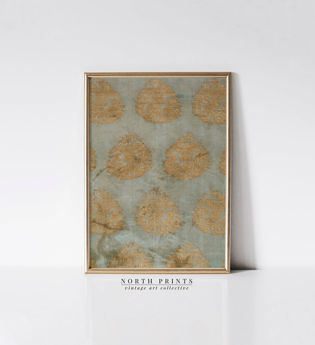 Antique Green Gold Tapestry PRINTABLE Art | Vintage Art Print | North ...