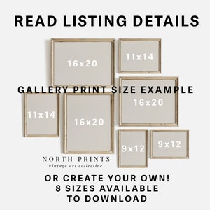 PRINTABLE Vintage Gallery Wall Art SET of Seven | Antique Prints Warm ...