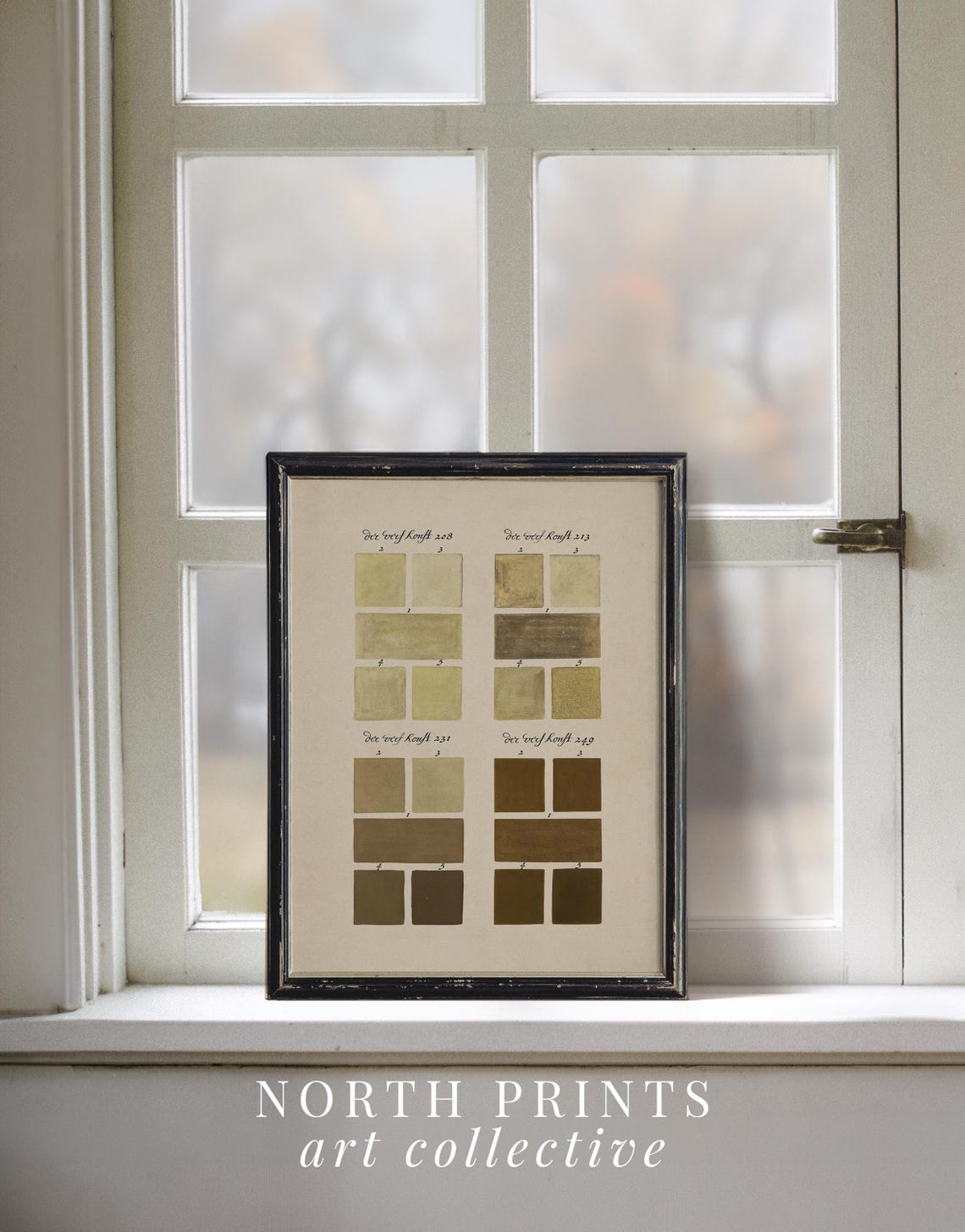 Vintage Neutral Color Chart Print: Farmhouse Nursery Wall Decor ...