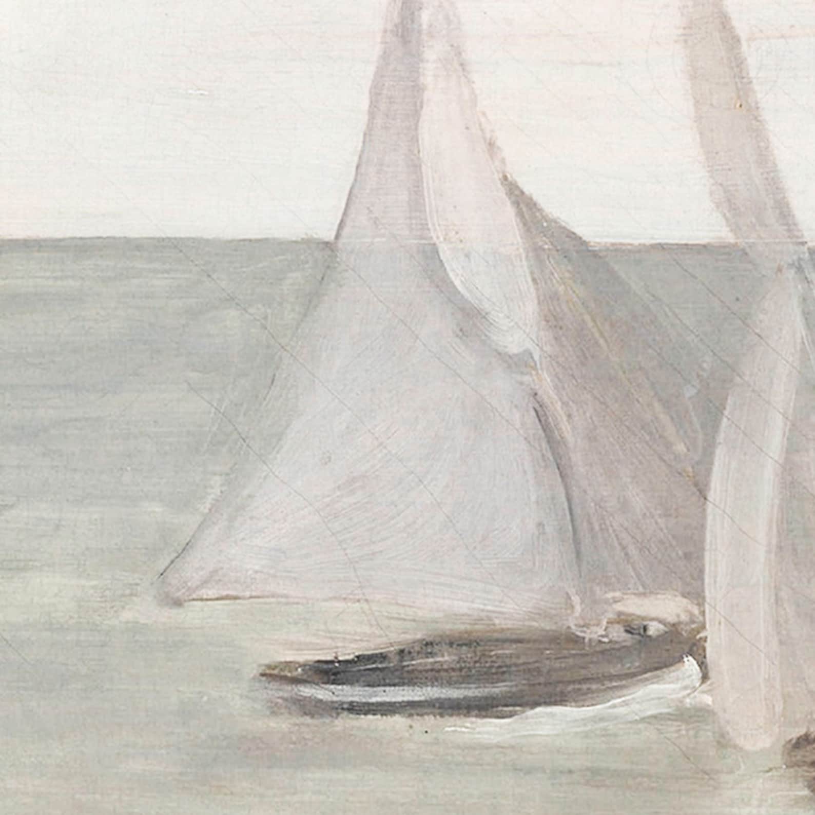 Vintage Nautical Painting Muted Seascape Print Neutral - Etsy