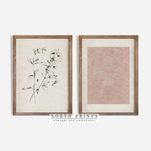 French Country Gallery Wall PRINTABLE SET of 9 | Chic Girls Room Pink ...