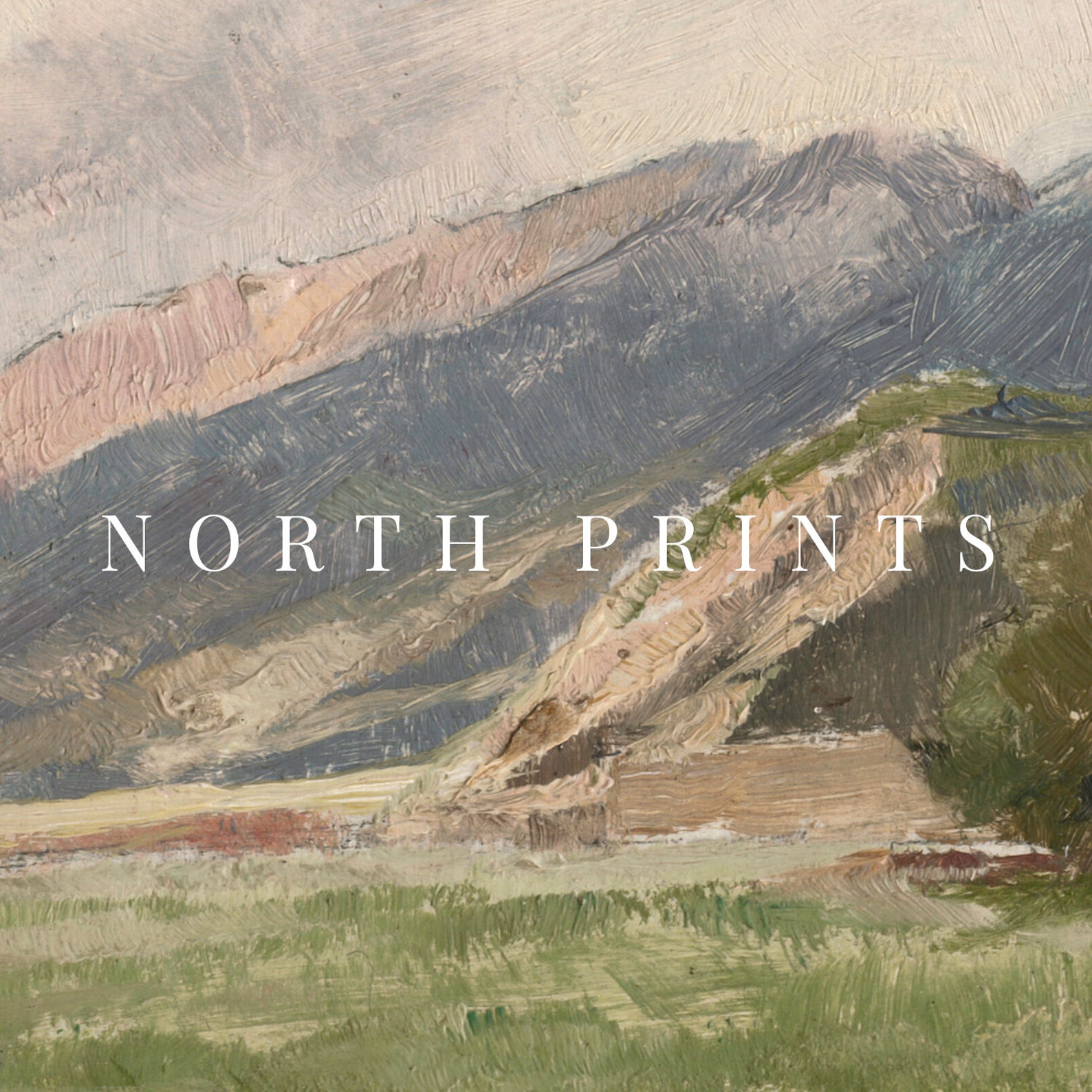 Two Piece Landscape Print SET | Split Panel PRINTABLE | Vintage Digital ...