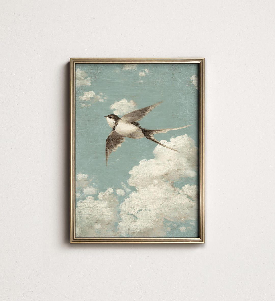 PRINTABLE Vintage Swallow Bird Print, Cottagecore Bird Wall Decor ...