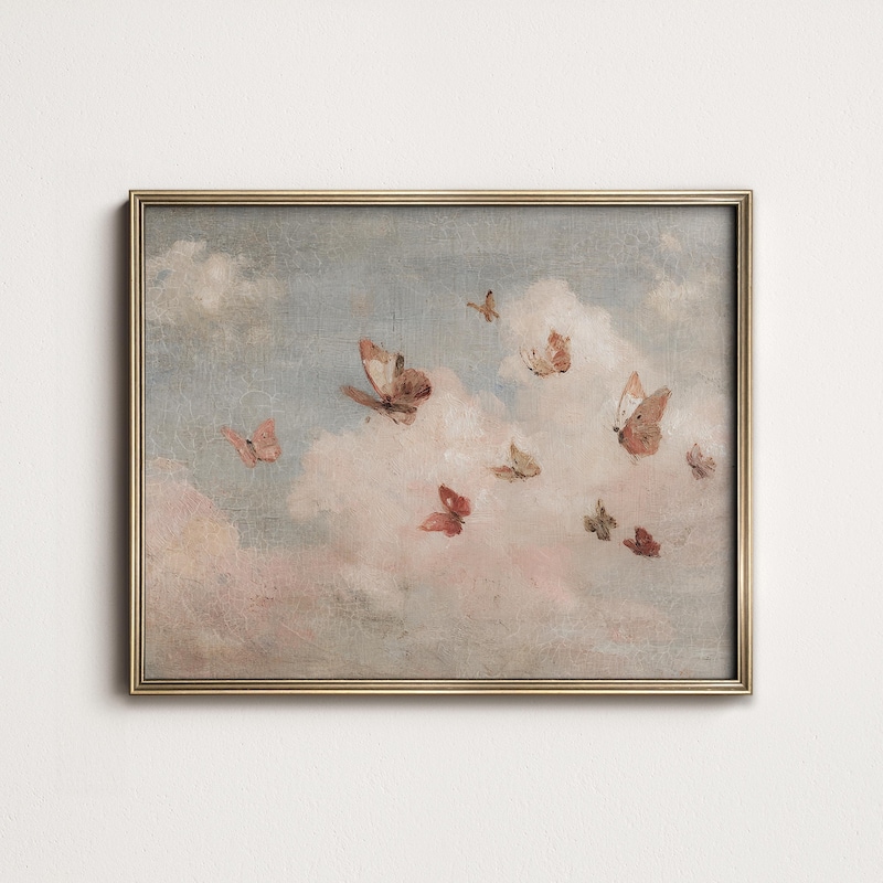 Butterfly Cloud Art Print - Etsy