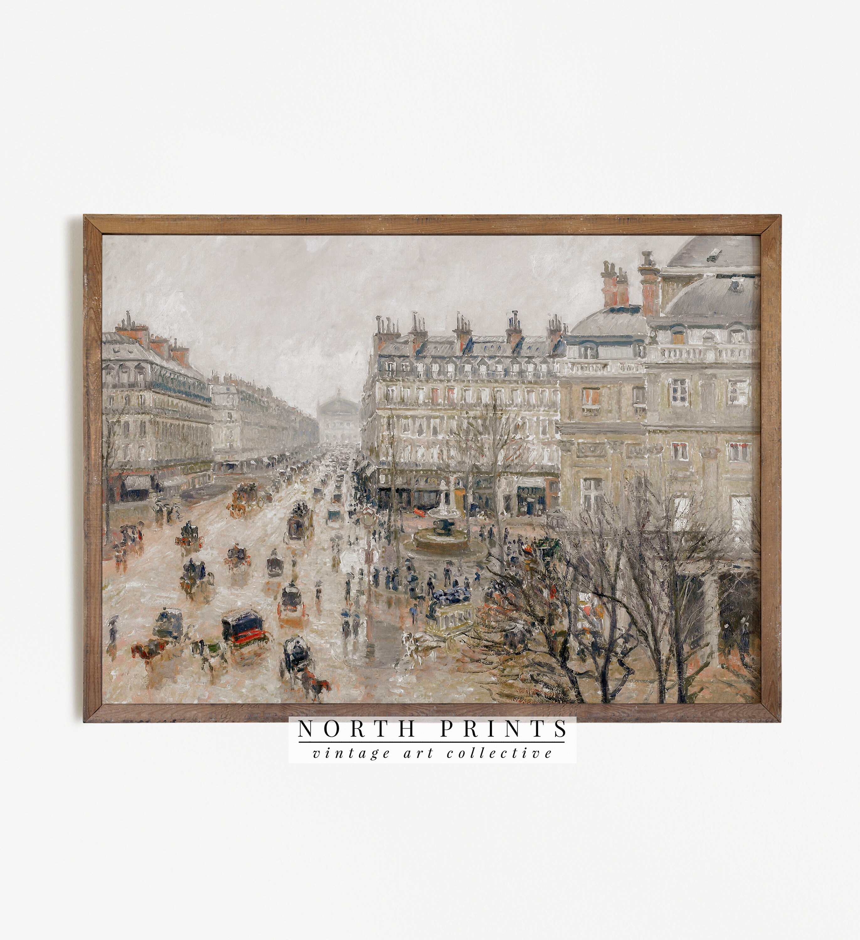 Vintage French Cityscape Painting Neutral Abstract Wall Art - Etsy