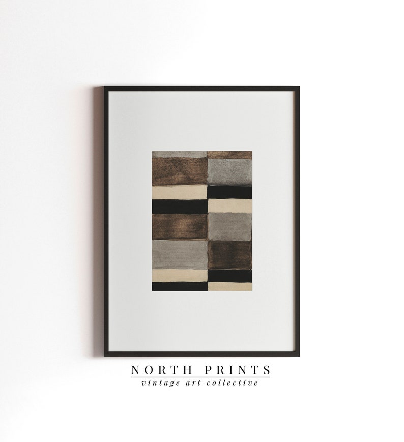 Vintage Texture Pattern Abstract Block Watercolor Painting - Etsy