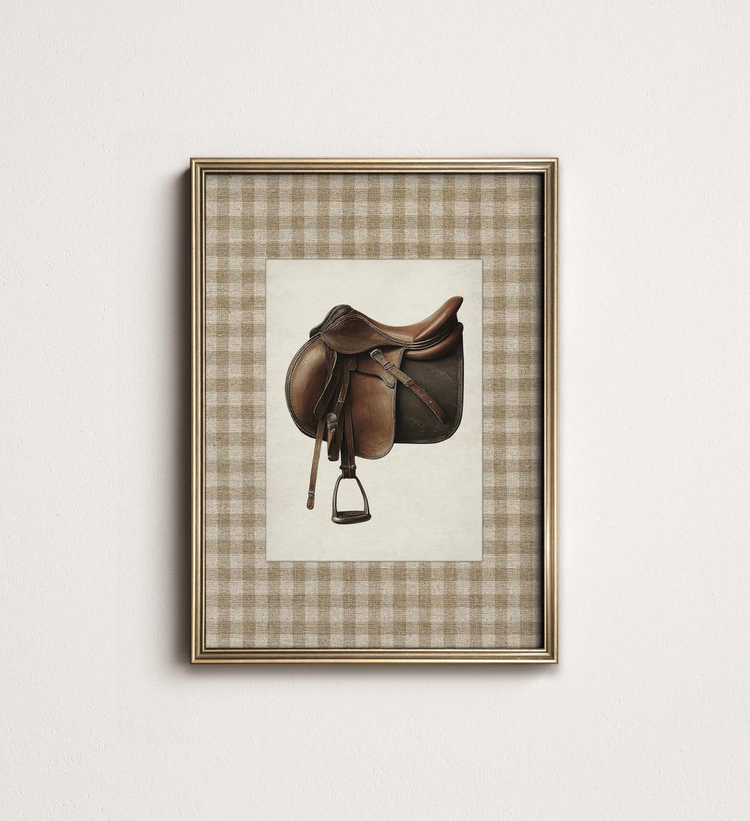 Equestrian Saddle Print: Kids Country Club English Riding Wall Decor ...