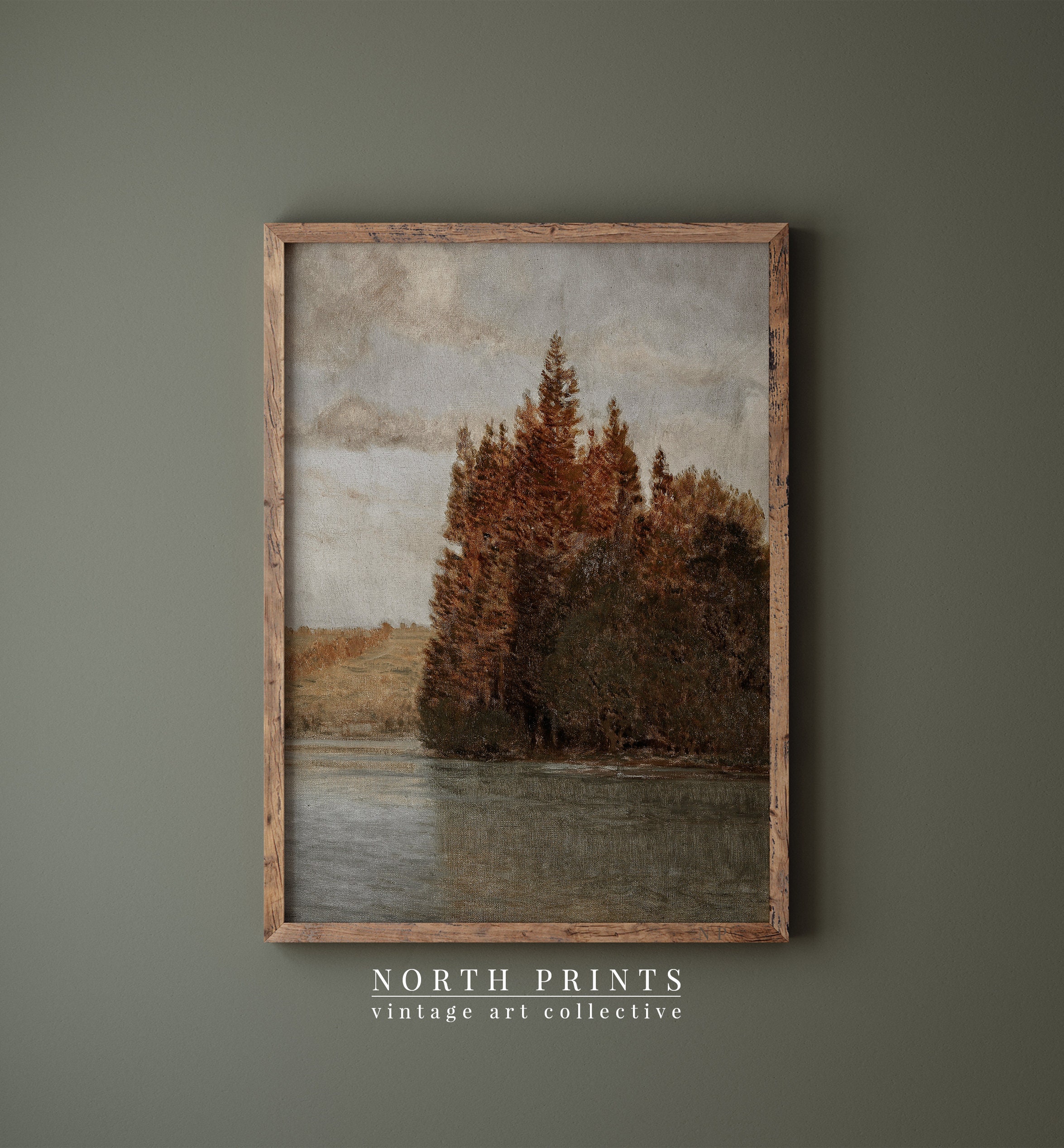 Autumn Landscape Print SET Lake Fall Landscape Paintings - Etsy