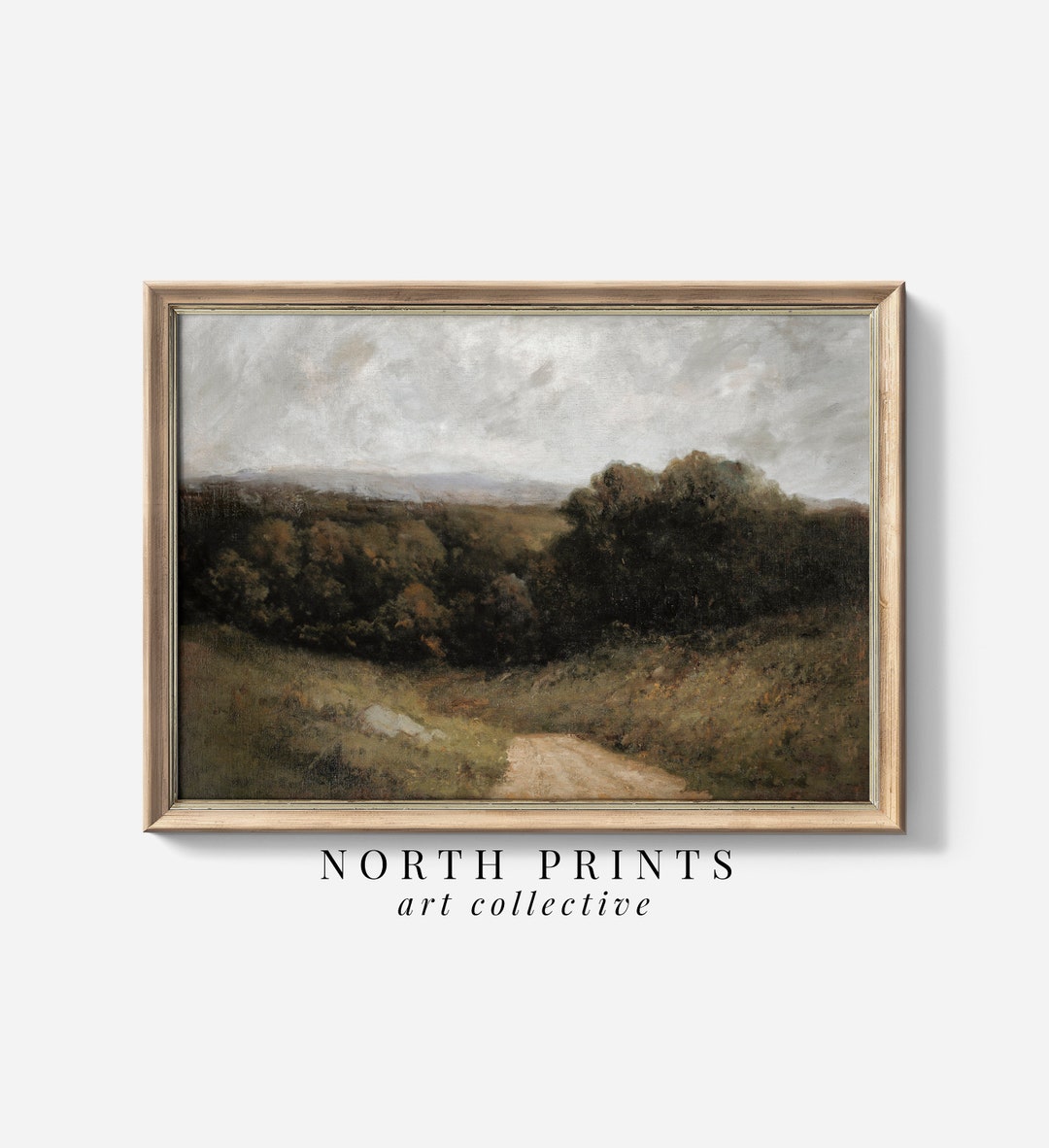 Moody Country Road Landscape Digital Print | PRINTABLE Vintage Art ...