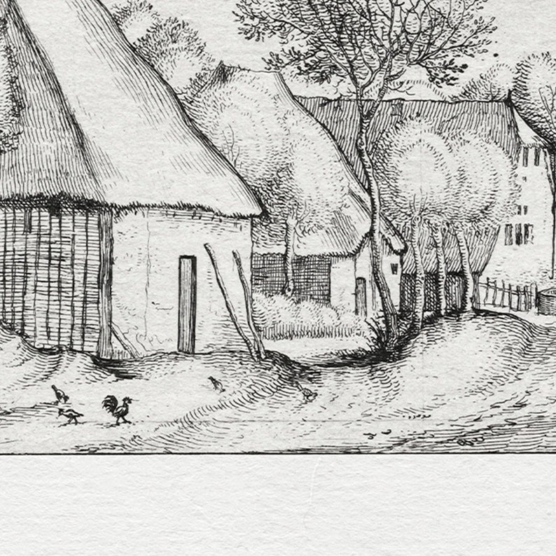 Vintage Landscape Etchings Antique Drawing Collection - Etsy