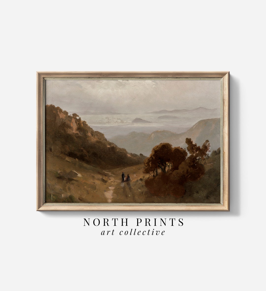 Warm Autumn Landscape Painting Vintage Rustic Fall Art PRINTABLE ...