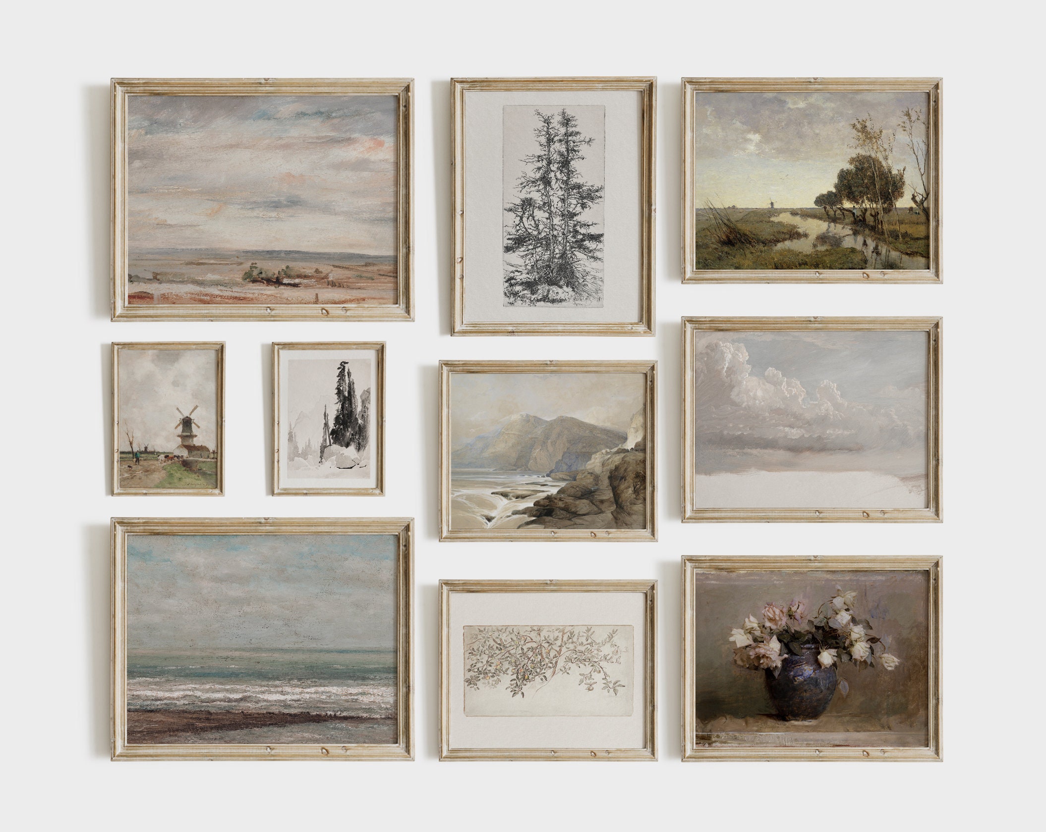 Printable Art Landscape Paintings Vintage Landscape Gallery Art Gift ...