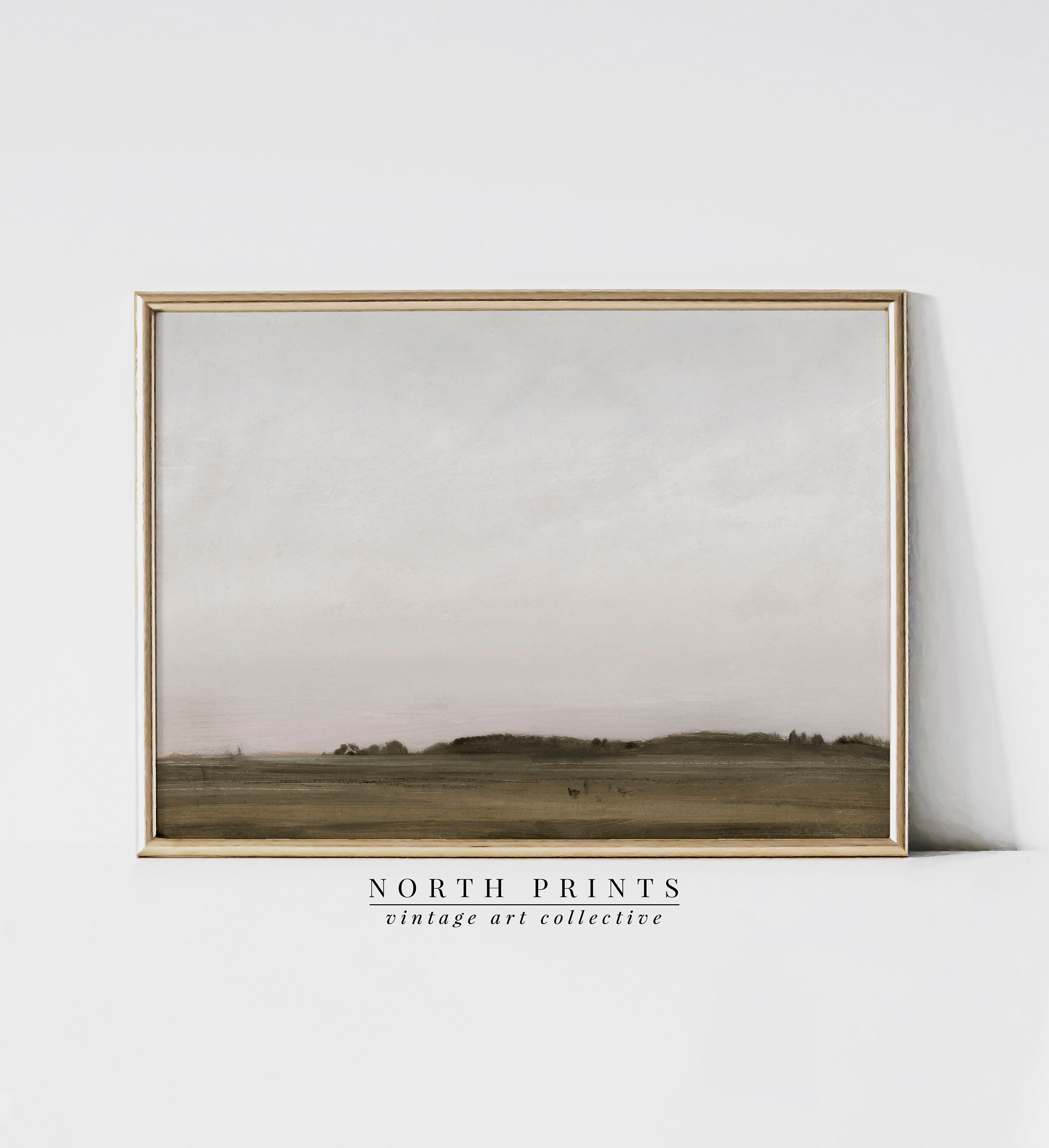 Vintage Landscape Painting Muted Country Scenery Art Print | Etsy