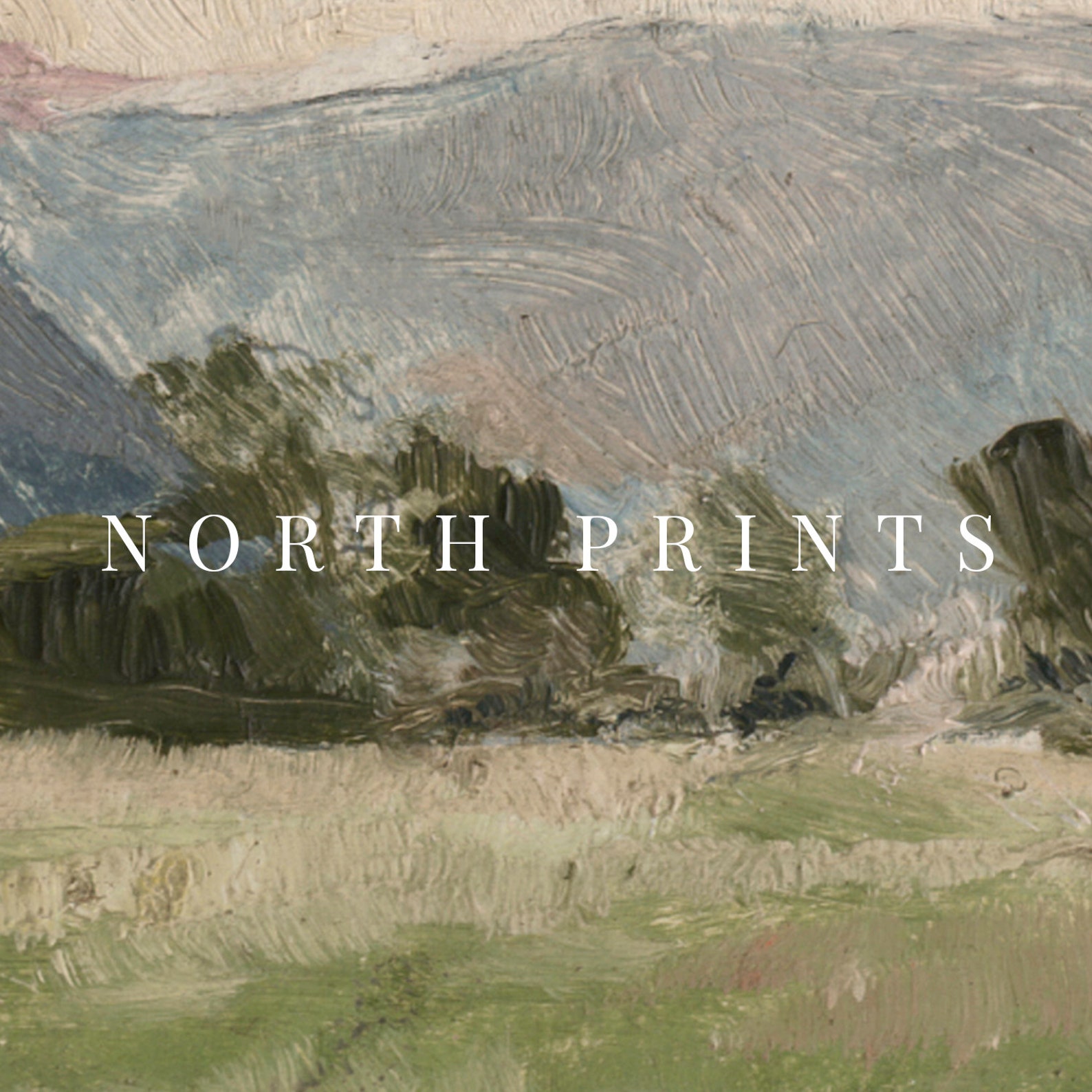 Two Piece Landscape Print SET | Split Panel PRINTABLE | Vintage Digital ...