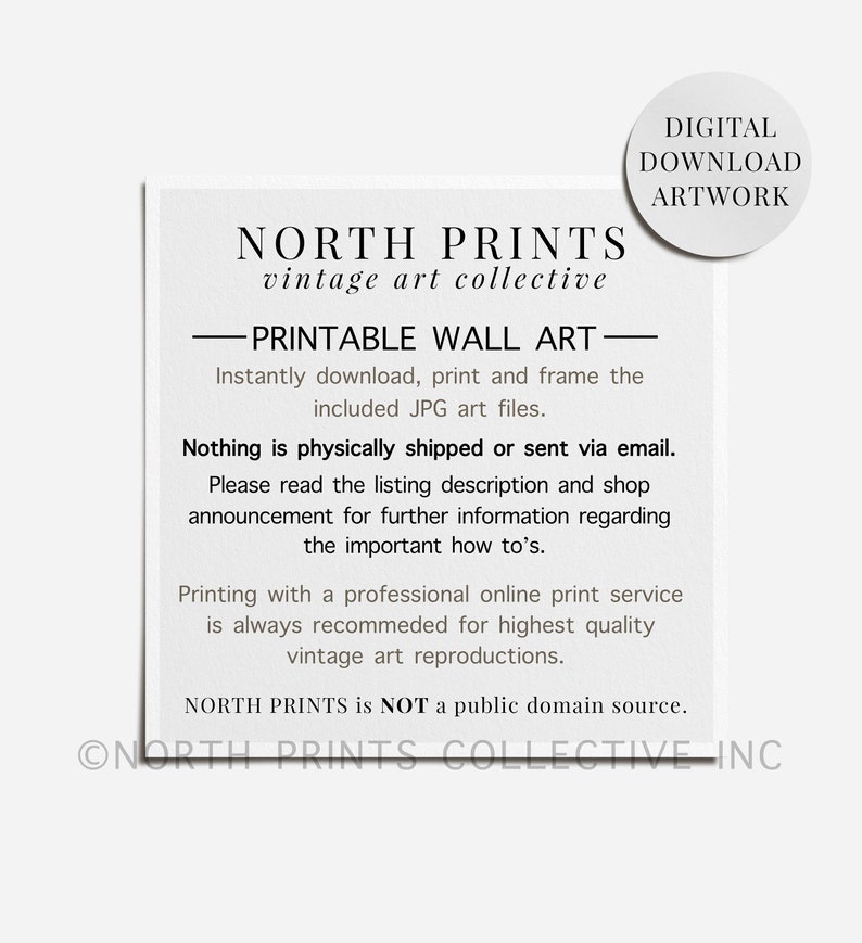 Two Piece Landscape Print SET | Split Panel PRINTABLE | Vintage Digital ...