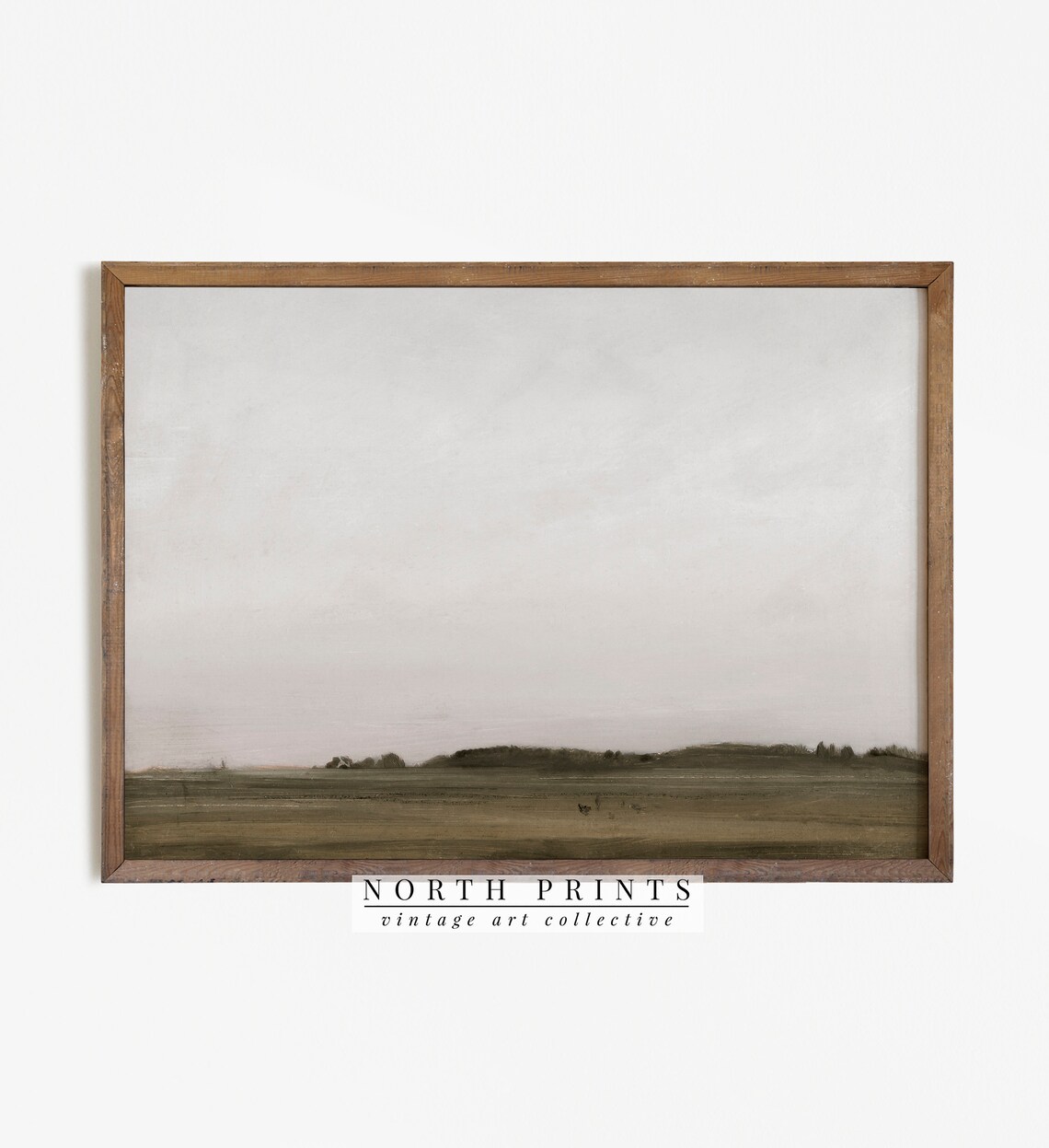 Vintage Landscape Painting Muted Country Scenery Art Print | Etsy