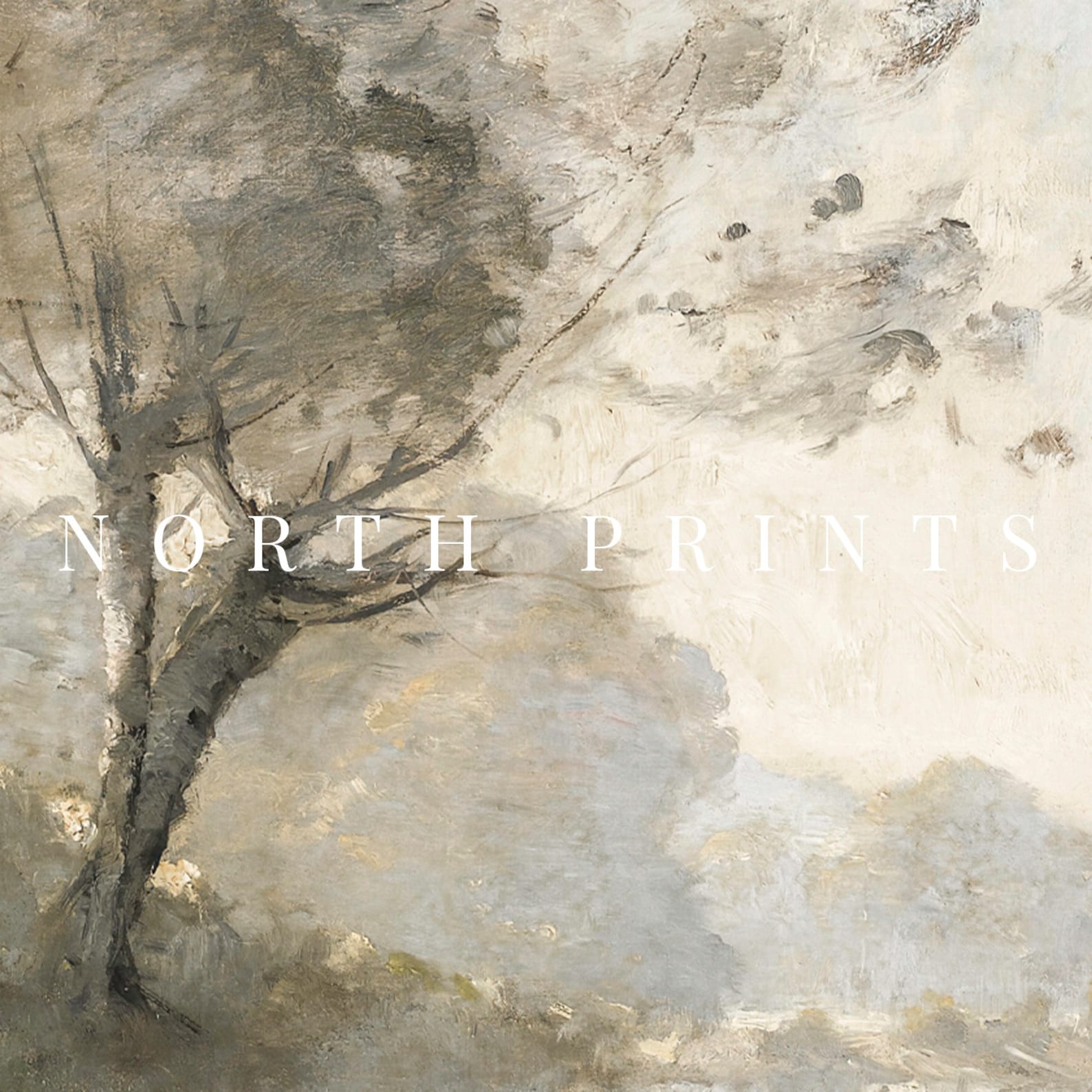 Muted Green Landscape Art Print Riverside Painting Soft Tones PRINTABLE ...