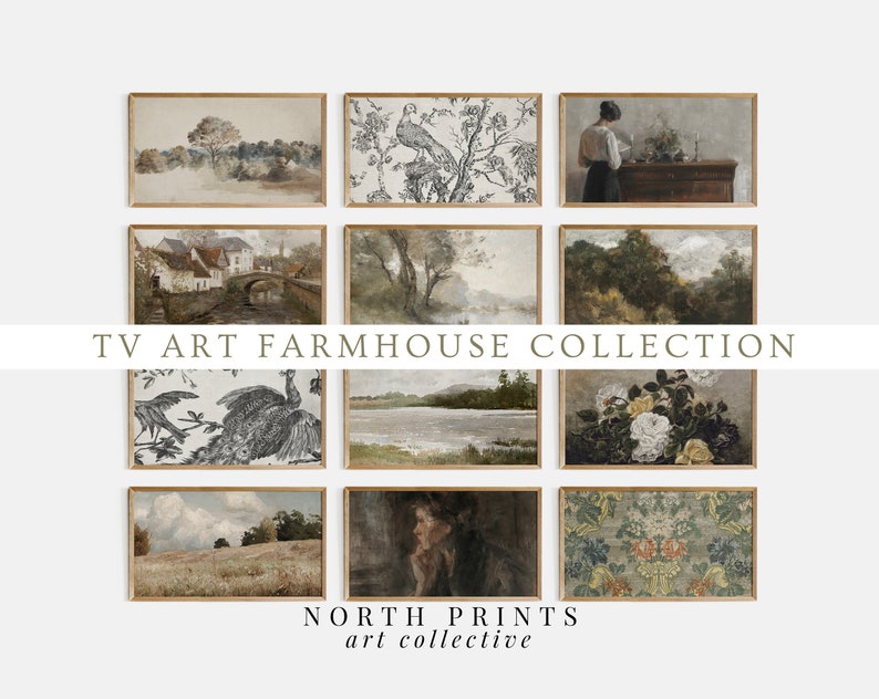 Vintage Farmhouse Frame TV Art: Landscape & Tapestry Collection ...