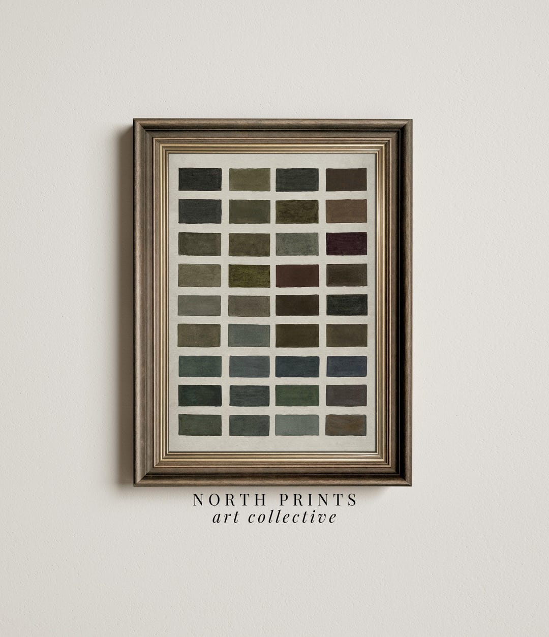 Autumn PRINTABLE Color Chart Wall Art, Vintage Kids Room Decor, Cozy ...