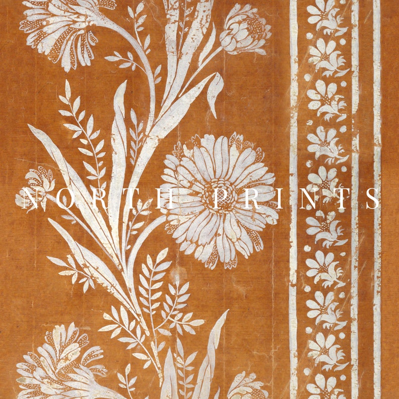 Vintage Rustic Textile Pattern Wall Art Burnt Orange Autumn - Etsy