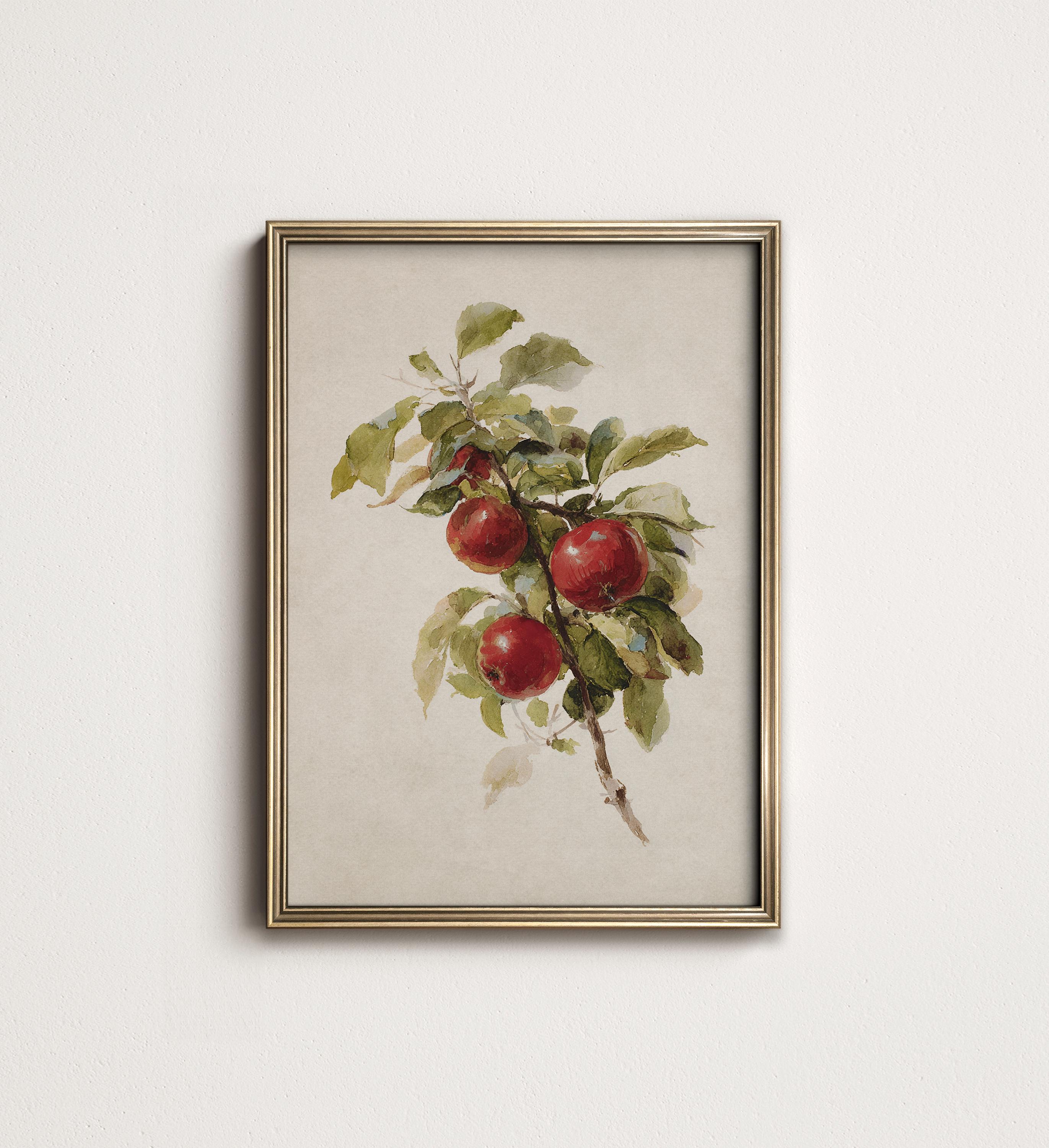 Rustic Kitchen Apple Wall Art, Country Farmhouse Wall Decor PRINTABLE ...