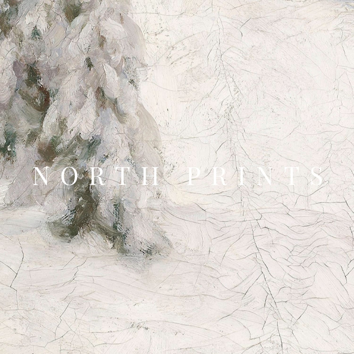 Snowy Winter Landscape Print Vintage Christmas Nordic - Etsy