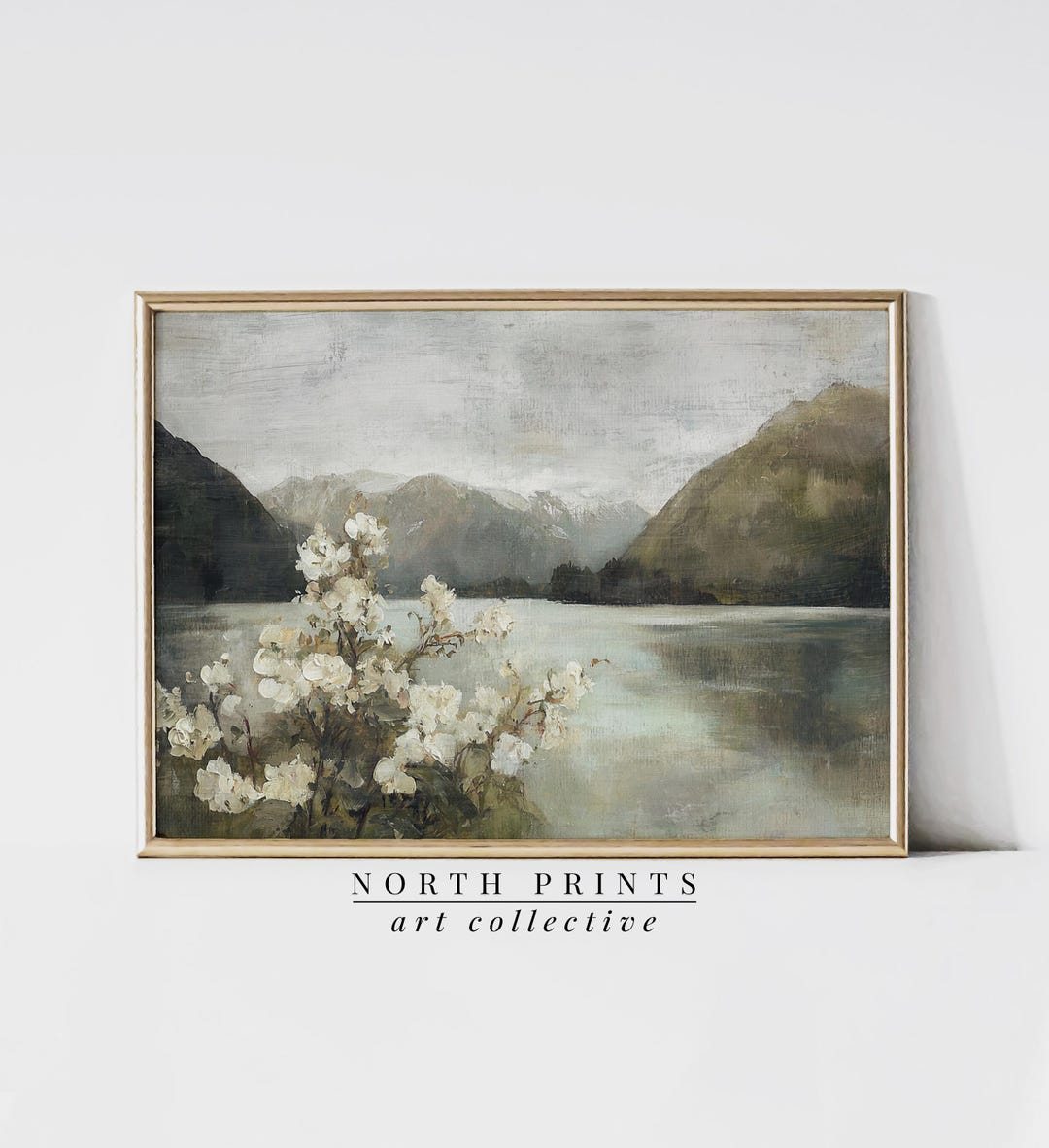 New Zealand Coastal Landscape Painting: Mountain Lake House Decor ...