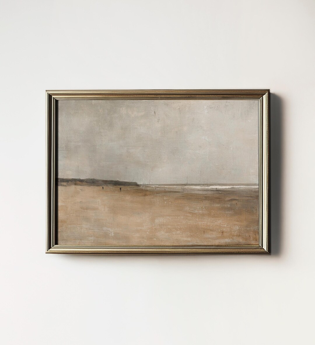 Minimalist Beach Art Print, Earthy Warm Tone Coastal Farmhouse Wall ...