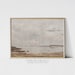 Muted Beach Scene Oil Painting | Warm Tone Bathroom Decor | North ...